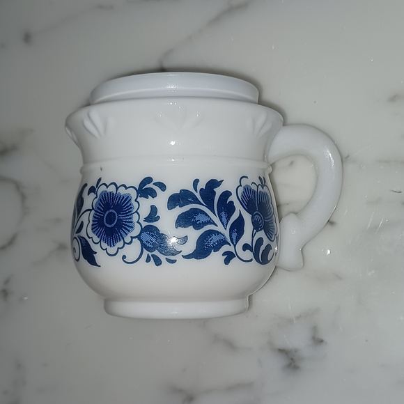 Avon | Other | Avon Vintage Milk Glass Delft Blue Tea Cup Skin Softener ...